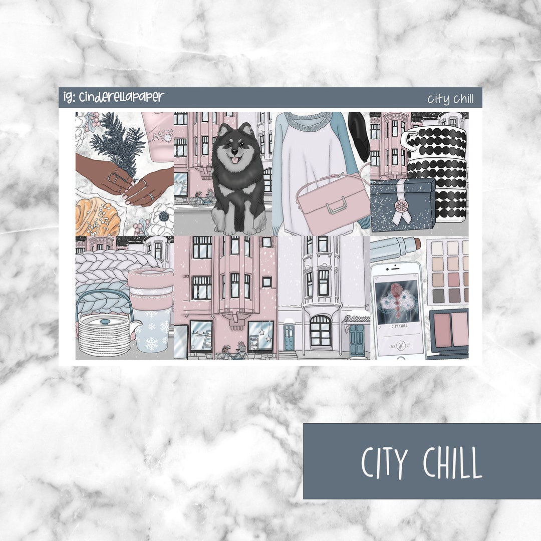 City Chill Printable Planner Stickers, Weekly Sticker Kit Erin Condren ...