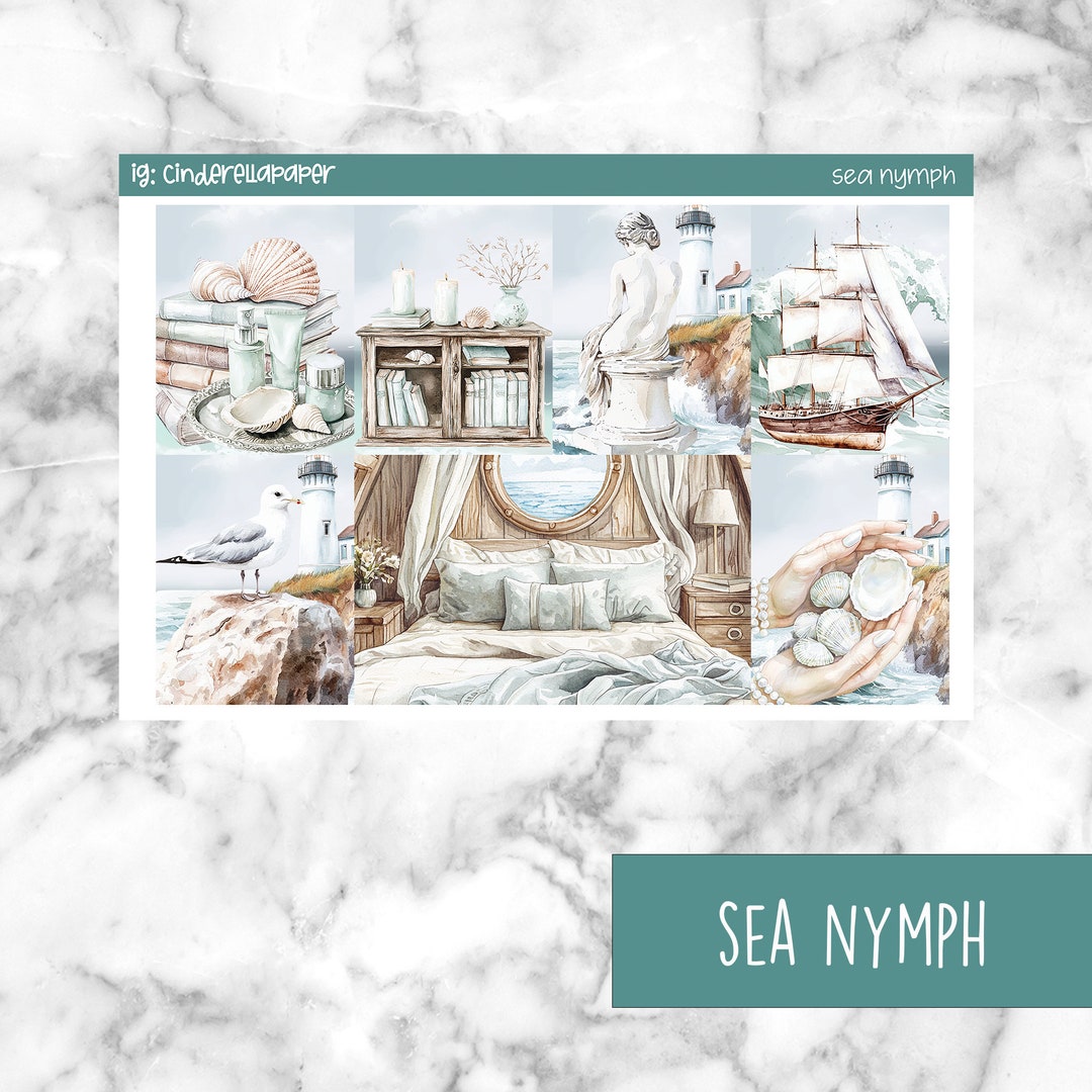 Sea Nymph Printable Planner Stickers, Weekly Sticker Kit Erin Condren ...