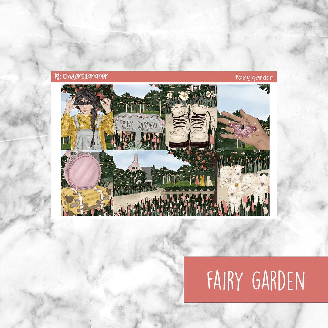 Fairy Garden Printable Planner Stickers, Weekly Sticker Kit Erin ...