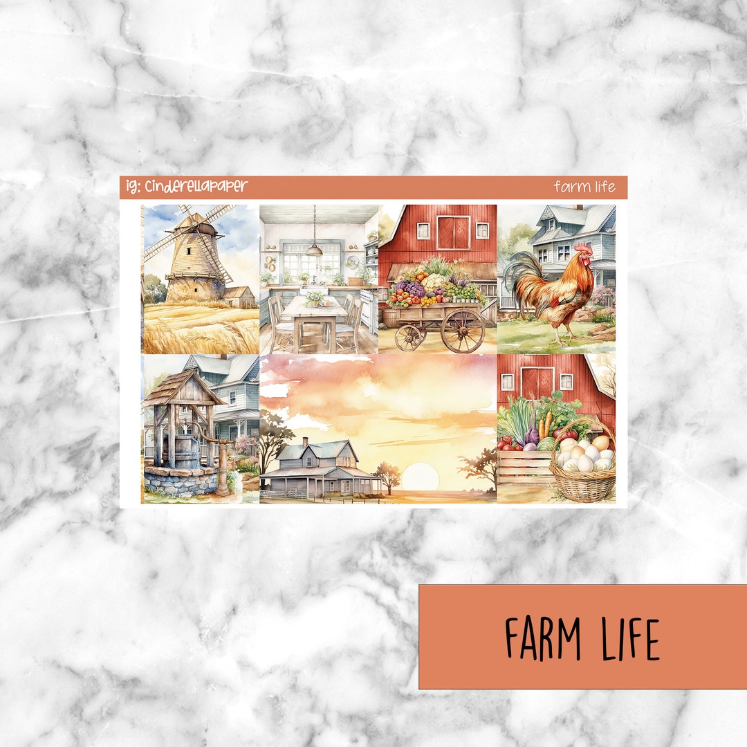 Farm Life Printable Planner Stickers, Weekly Sticker Kit Erin Condren ...