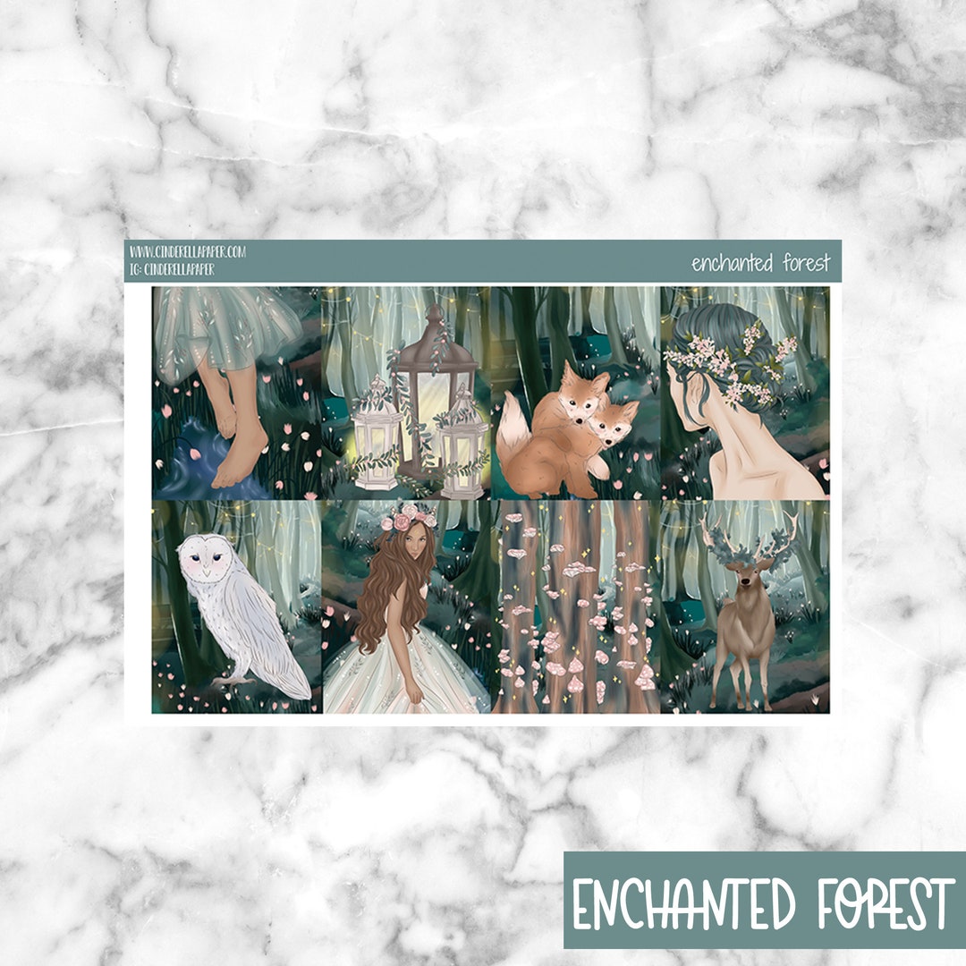 Enchanted Forest Printable Planner Stickers, Weekly Sticker Kit Erin ...