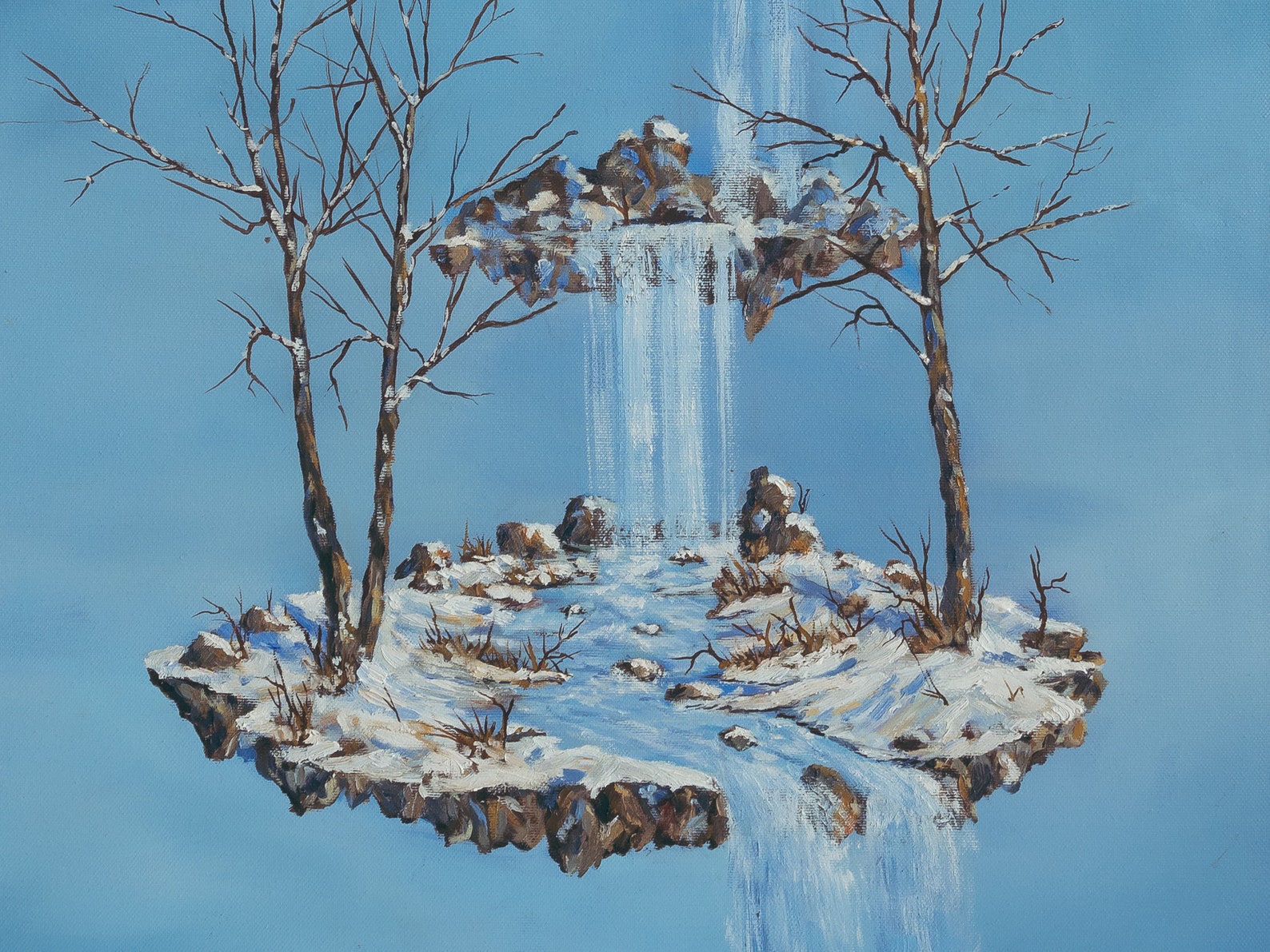 Winter Wonderland. Surrealistic Oilpainting on Canvas. 20 X 28 Inch ...