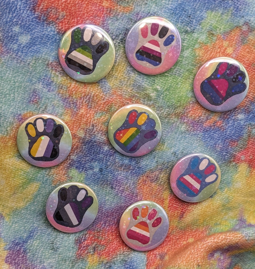 Pride Paw Buttons - Etsy