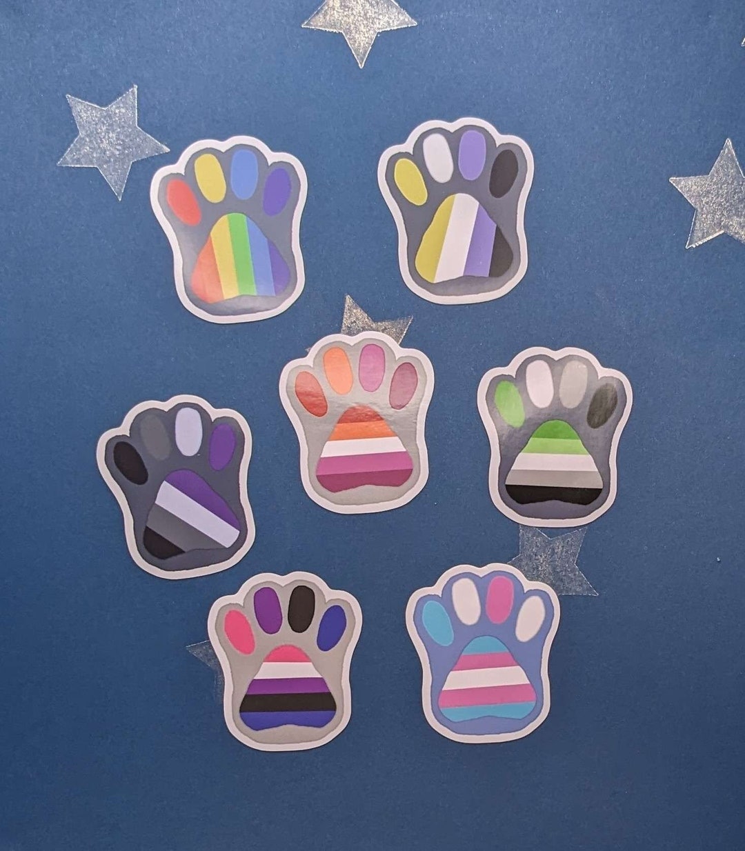 Pride Paw Stickers 3 Sizes - Etsy