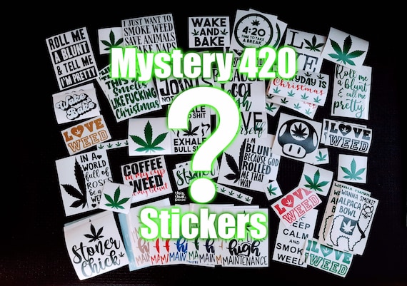 Mystery 420 Sticker Pack 420 Pot Decal Marijuana Vinyl - Etsy