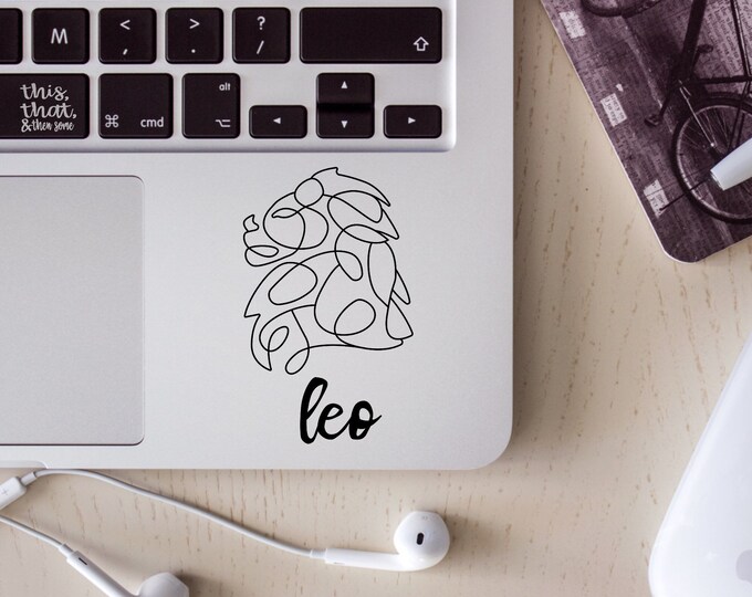 Leo Zodiac Symbol Vinyl Decal Car Window Laptop Zodiac Sticker - Etsy