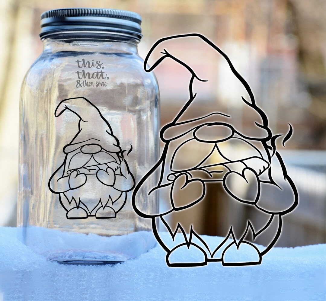 Blunt Gnome Vinyl, Decal Sticker, Cute Stoner Accessories, Gnomie ...