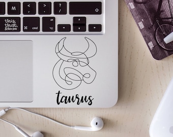 Taurus Zodiac Sticker - Bull Celestial Decal - Etsy