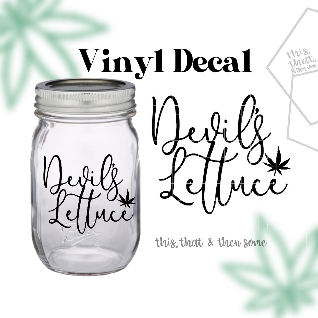 Devils Lettuce Weed 420 Sticker 4", 420 Pot Decal, Marijuana Vinyl ...