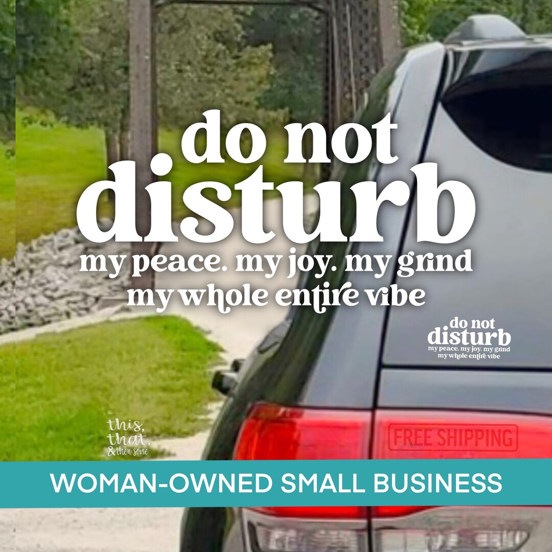 Do Not Disturb My Peace Vinyl Decal Sticker Cute Water - Etsy