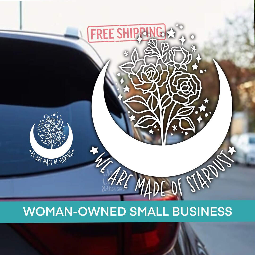 We Are Made of Stardust Moon Vinyl Decal Sticker, Astrology, Zodiac ...