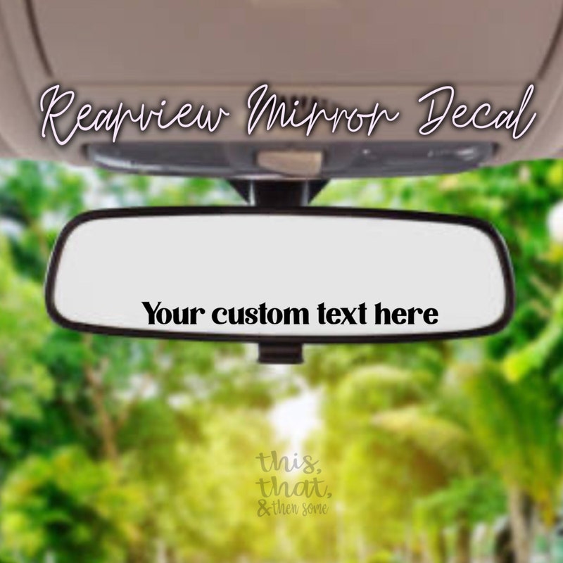 Rear View Mirror Decal - Etsy