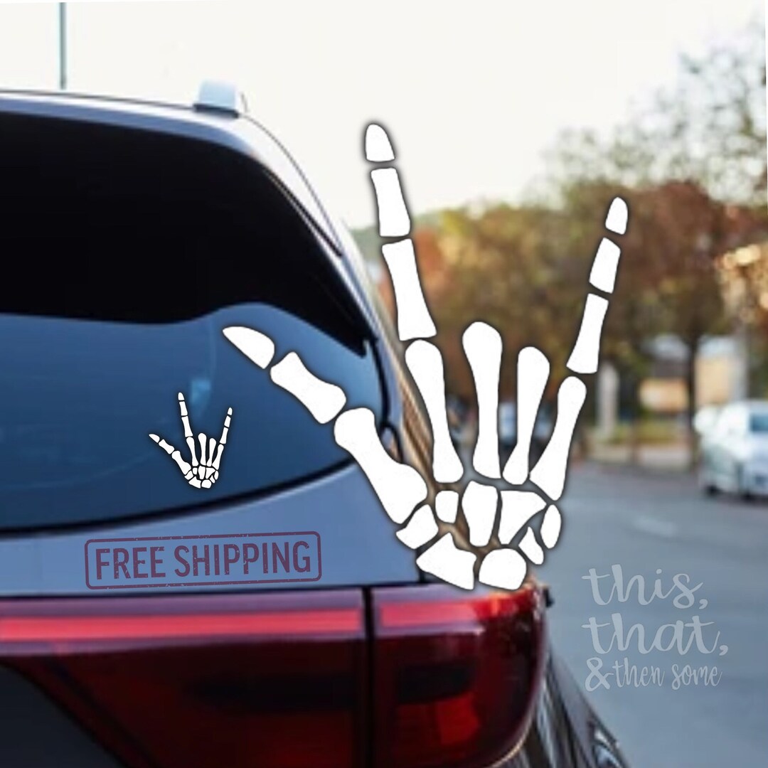 I Love You Skeleton Hand Vinyl Decal Sticker - Etsy