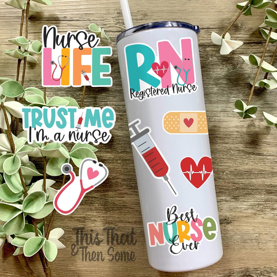 Nurse Life Sticker Pack, 6 Waterproof, Holographic Decals for Nurses ...