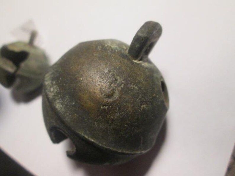 Two Shabby Sleigh Bells 1 1/4'' and No 3 1 7/8'' Victorian Antique ...