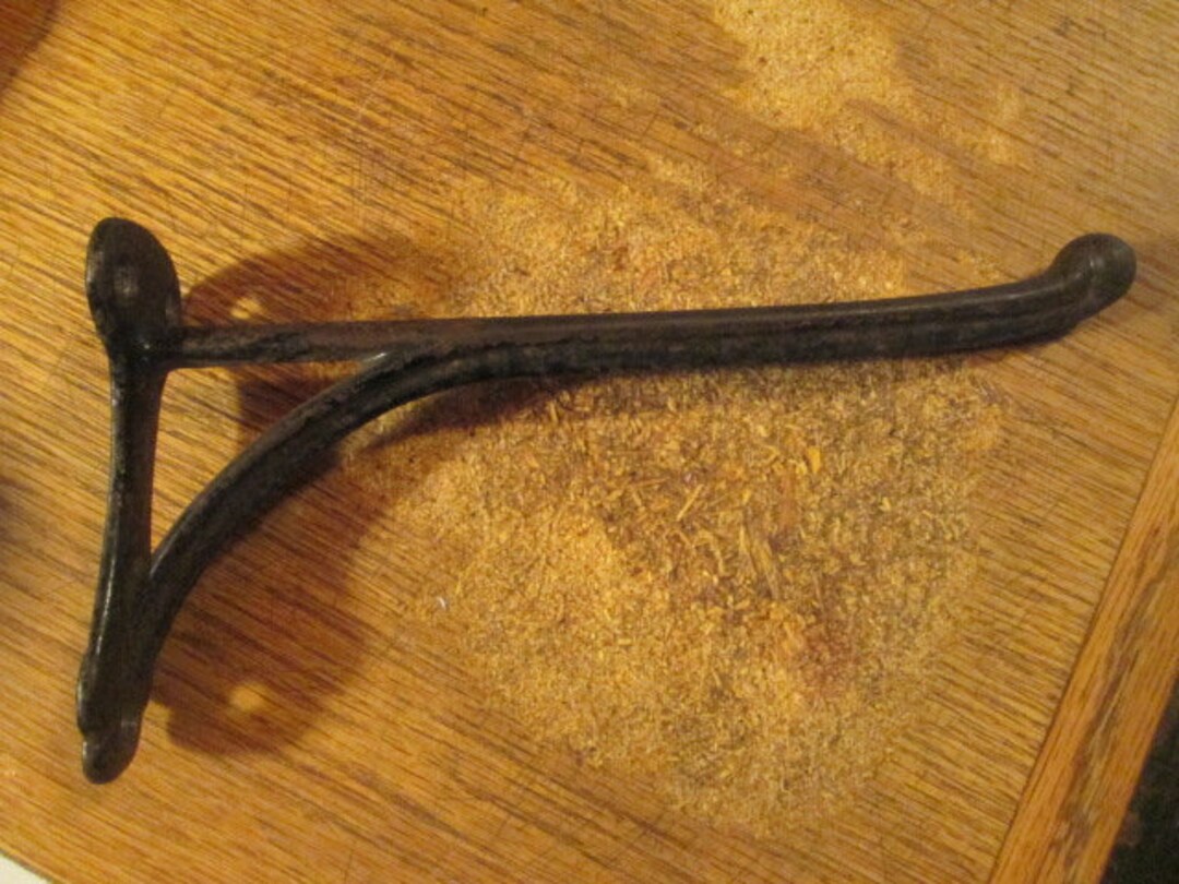Shabby Iron Harness Hook Original Black Paint Industrial or Steampunk ...
