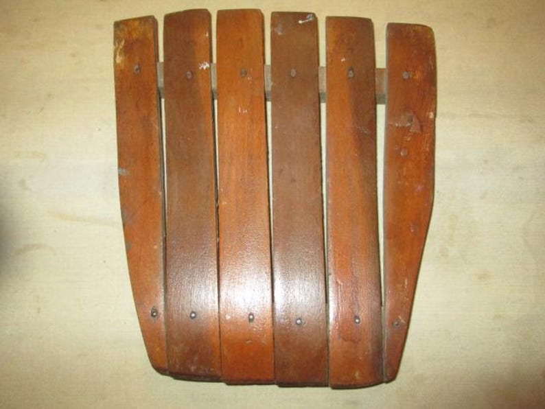 Vintage Wooden Slat Canoe Seat Back Chair Back Chair Seat Country ...