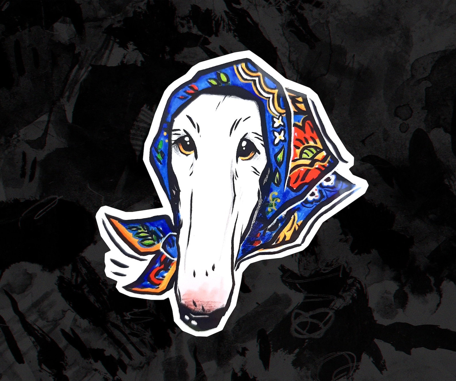 Babushka Borzoi Sticker - Etsy
