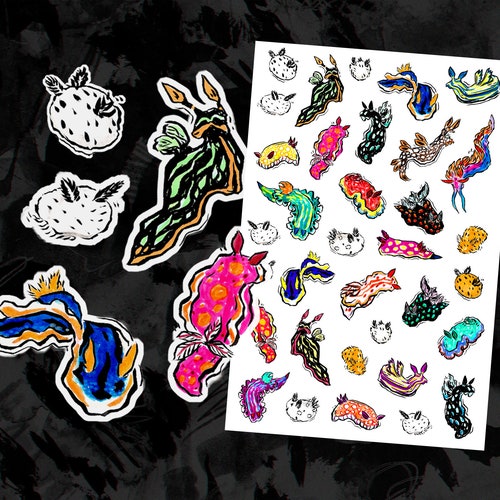 Sea Bunny Sticker Bundle Sea Slug Gifts Sea Bunny Laptop - Etsy