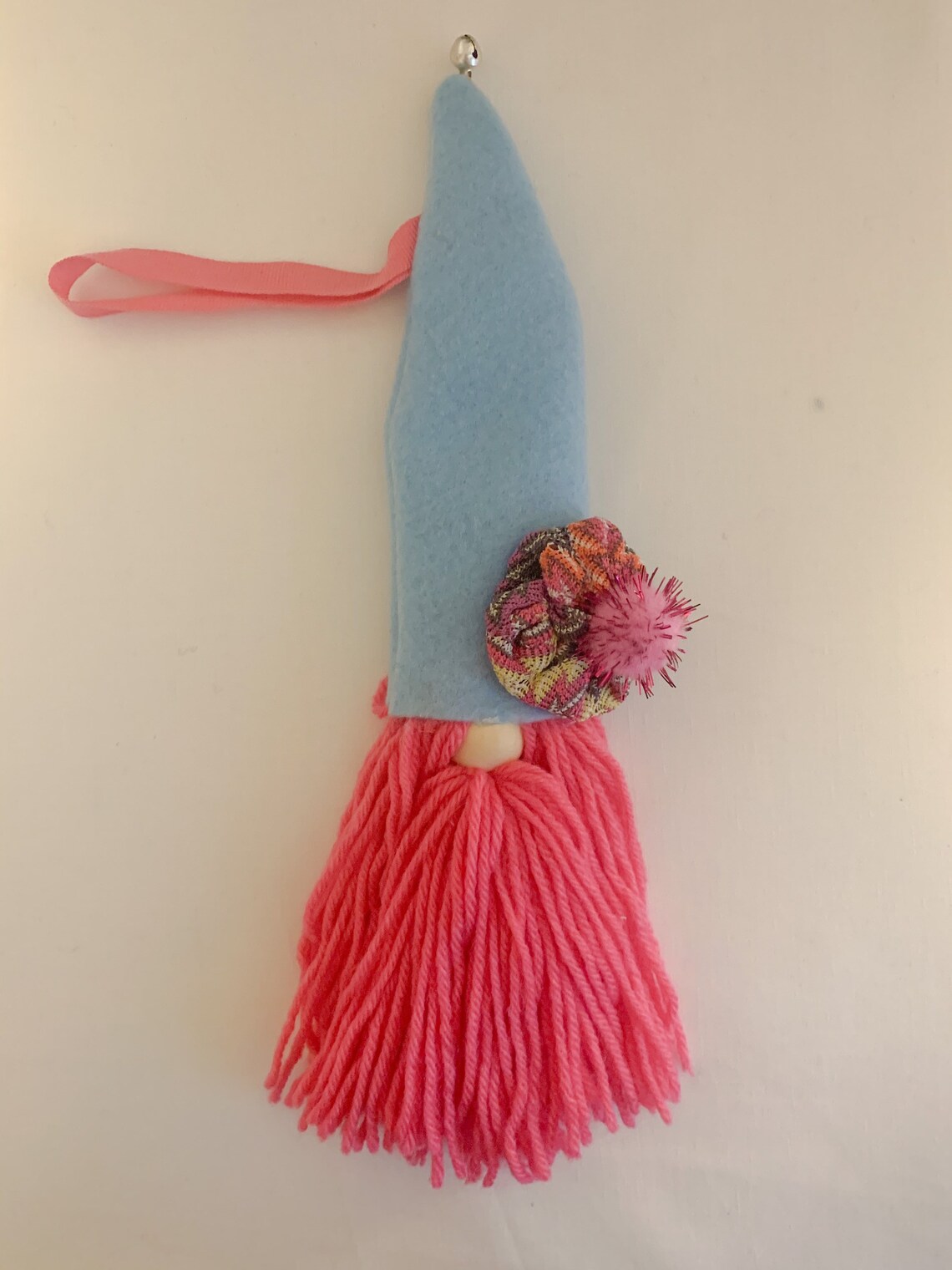 Colourful Christmas Gonk /xmas Gnome pink and Blue Hand Made - Etsy