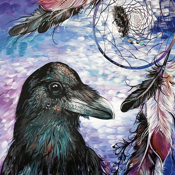 Raven Diamond Painting - Etsy