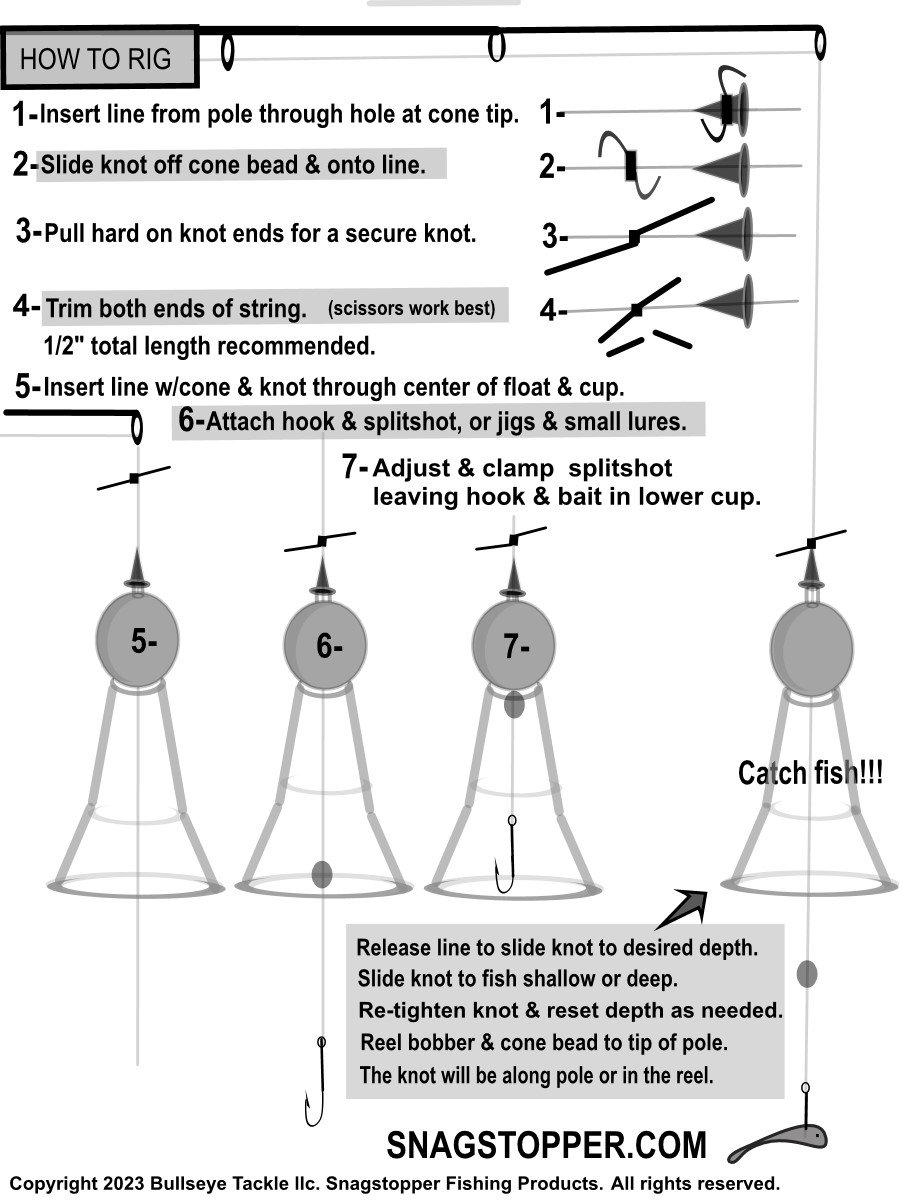 Get 2(12 Packs)cone&knot Bobber Stops-floating Cone and Knot,no ...