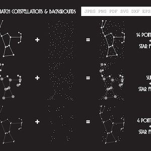 Orion Constellation SVG Bundle. Stars, Flowers, Skulls, Suns. Cricut ...