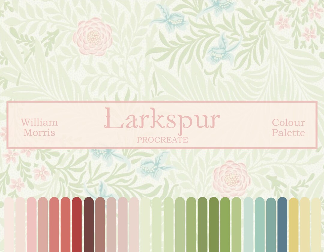 Larkspur Procreate Colour Palette. Color Swatches, Illustration ...