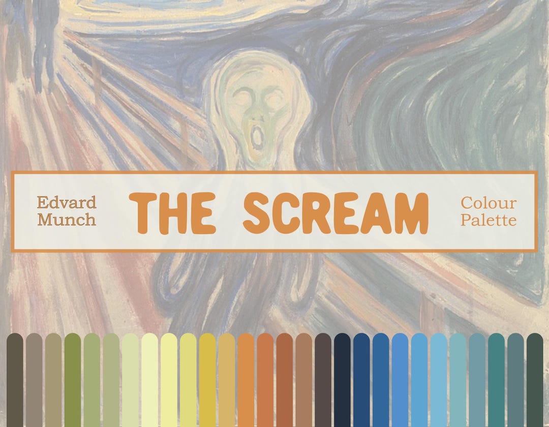 The Scream Procreate Colour Palette. Color Swatches, Illustration ...