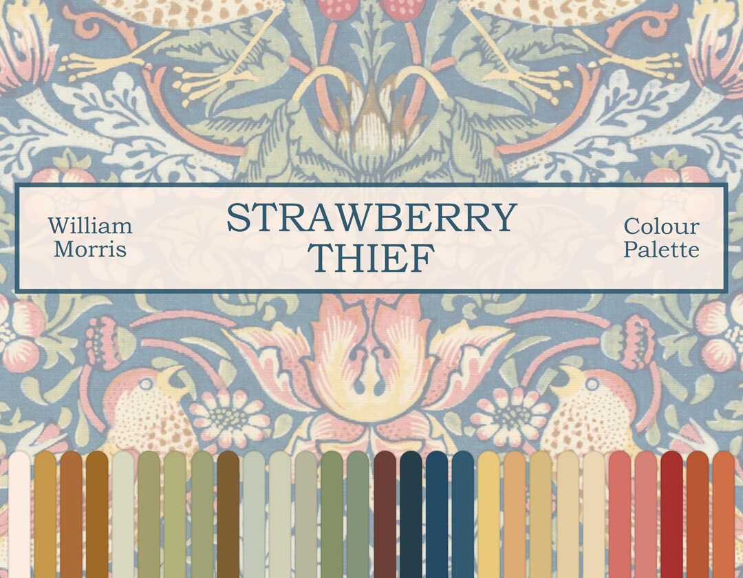 Strawberry Thief Procreate Colour Palette. Color Swatches, Illustration ...