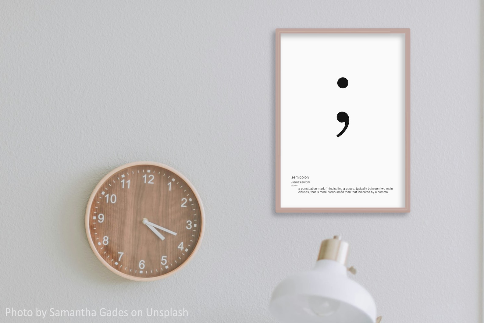 Semicolon Typography Wall Art. Punctuation Print for Language Lovers - Etsy