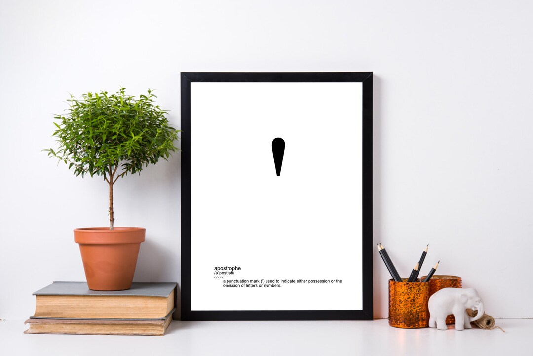 Typography Print Apostrophe Punctuation Print Typographic Art ...