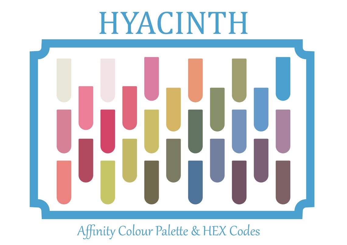 Hyacinth Affinity Colour Palette. Color Swatches, Illustration Supplies ...