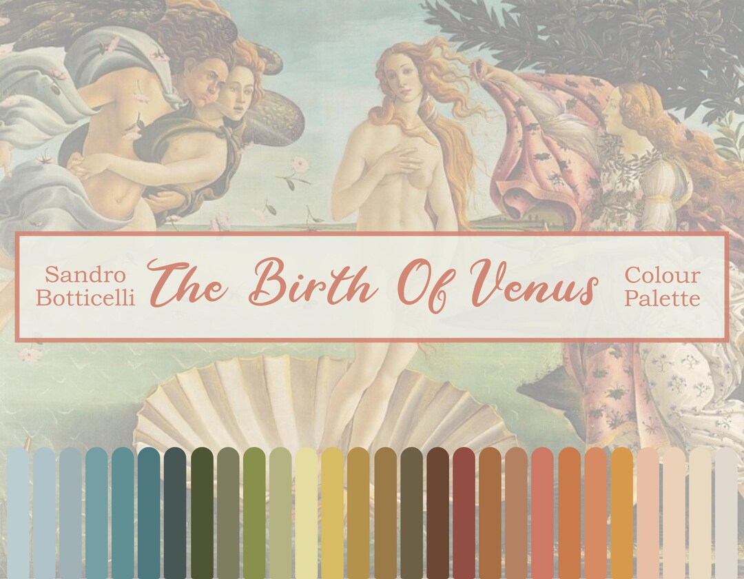 The Birth of Venus Procreate Colour Palette. Color Swatches ...