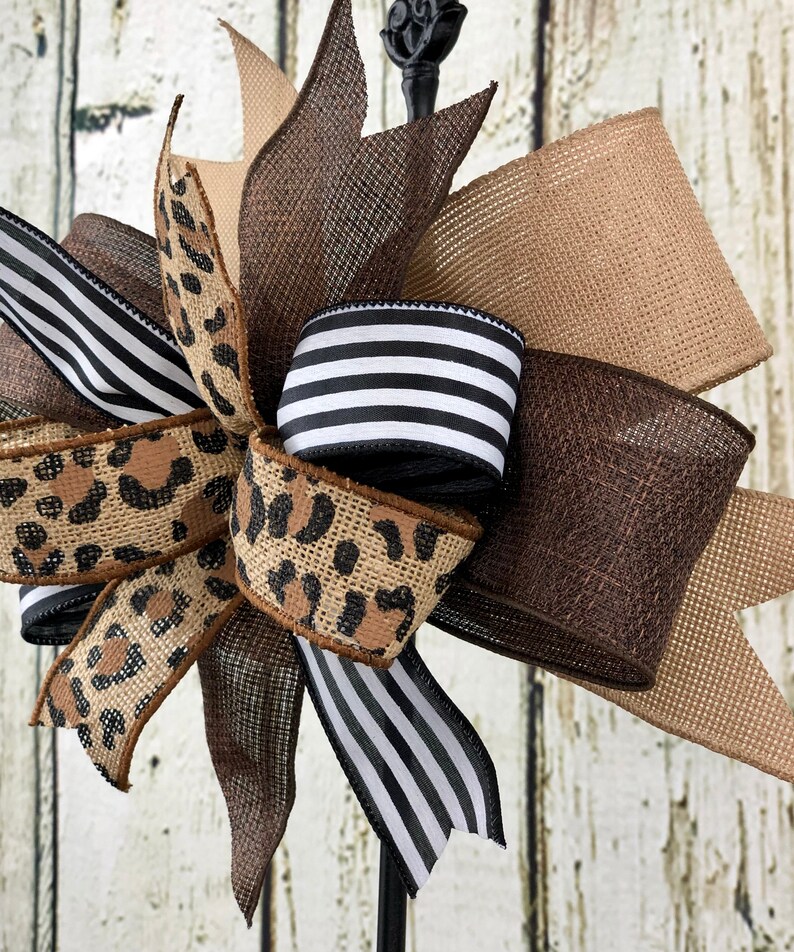 Leopard Bow Leopard Wreath Bow Wreath Embellishment Leopard | Etsy