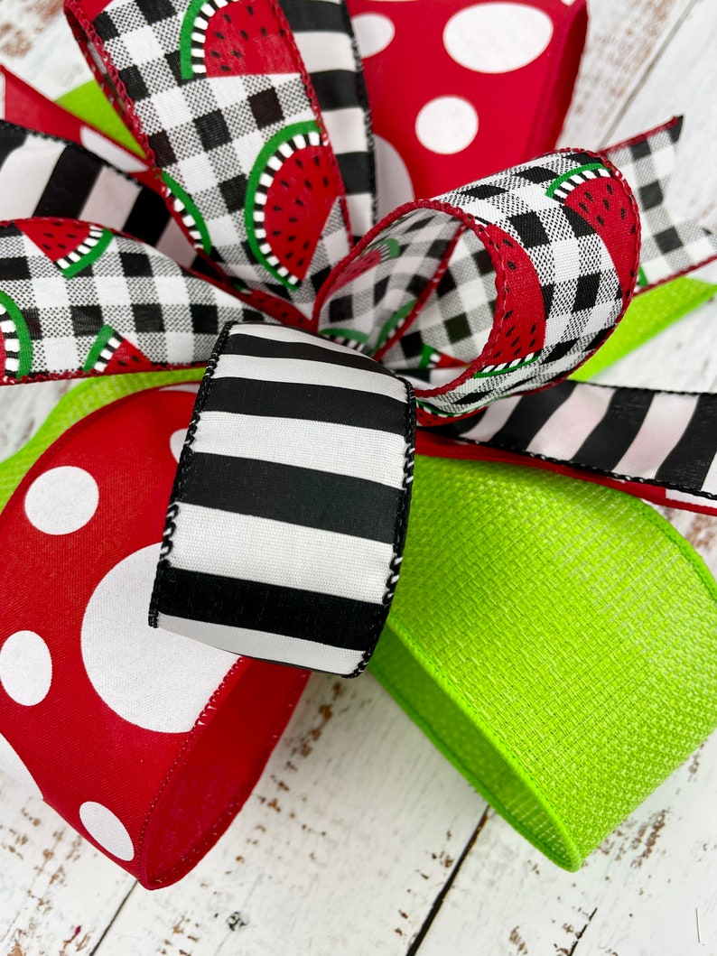 Watermelon Wreath Bow Watermelon Decor Spring Bow Summer | Etsy