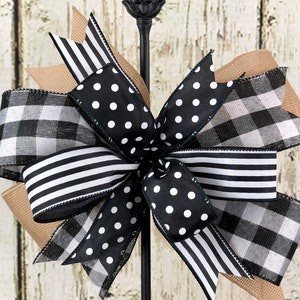 Farmhouse Wreath Bow, Farmhouse Lantern Bow, Bow for Wreath, Farmhouse ...