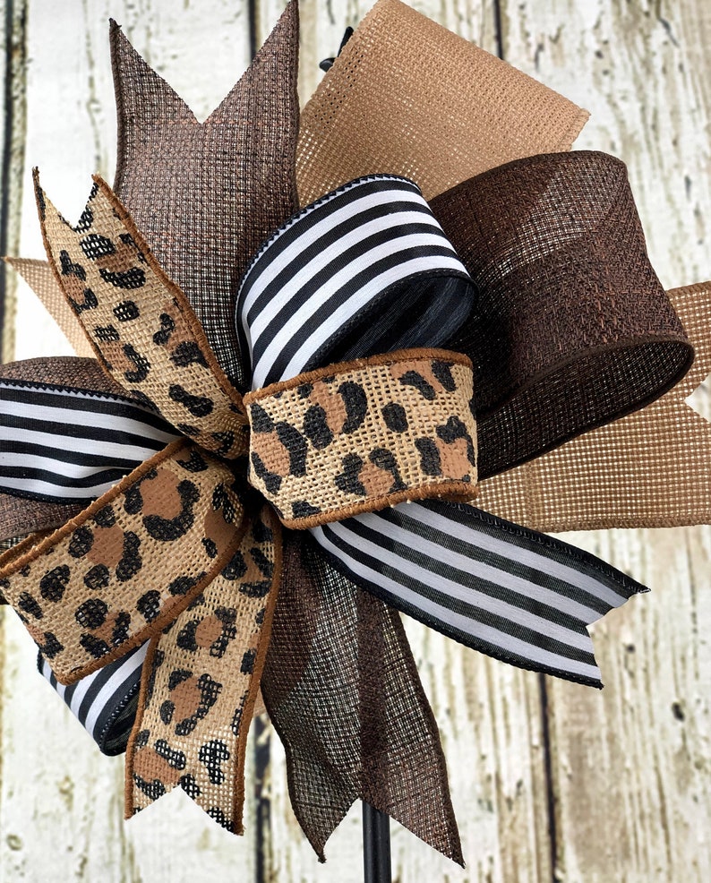 Leopard Bow Leopard Wreath Bow Wreath Embellishment Leopard | Etsy