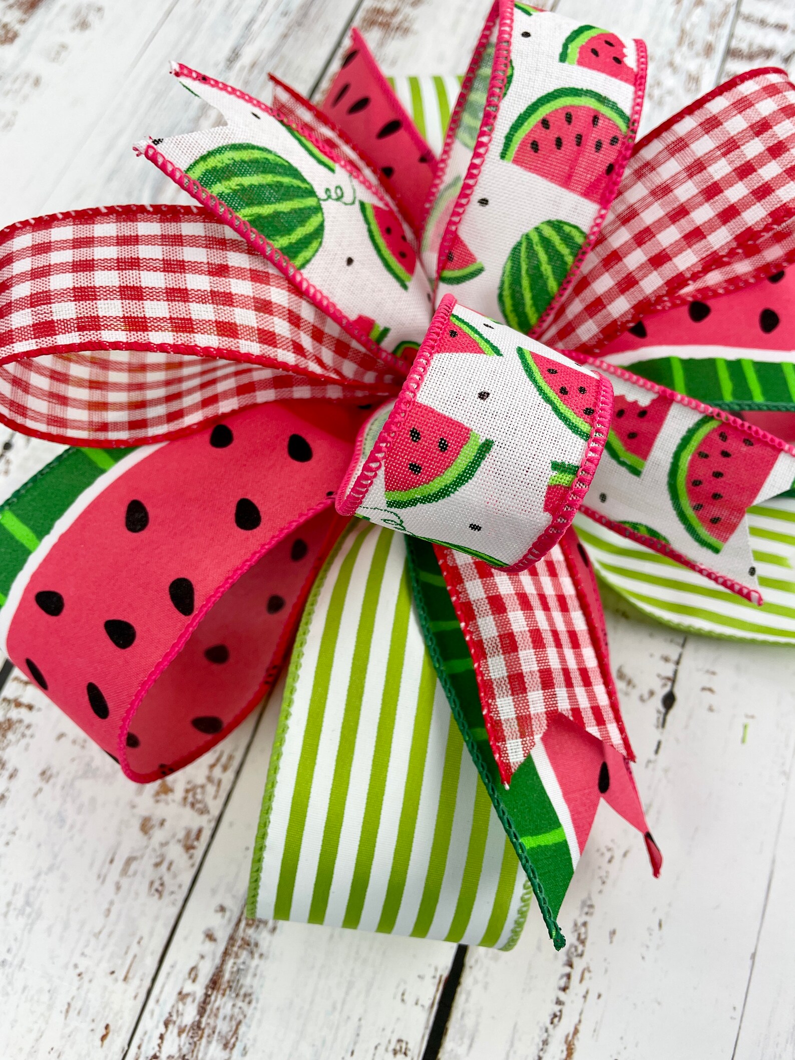 Watermelon Wreath Bow Watermelon Decor Spring Bow Summer - Etsy