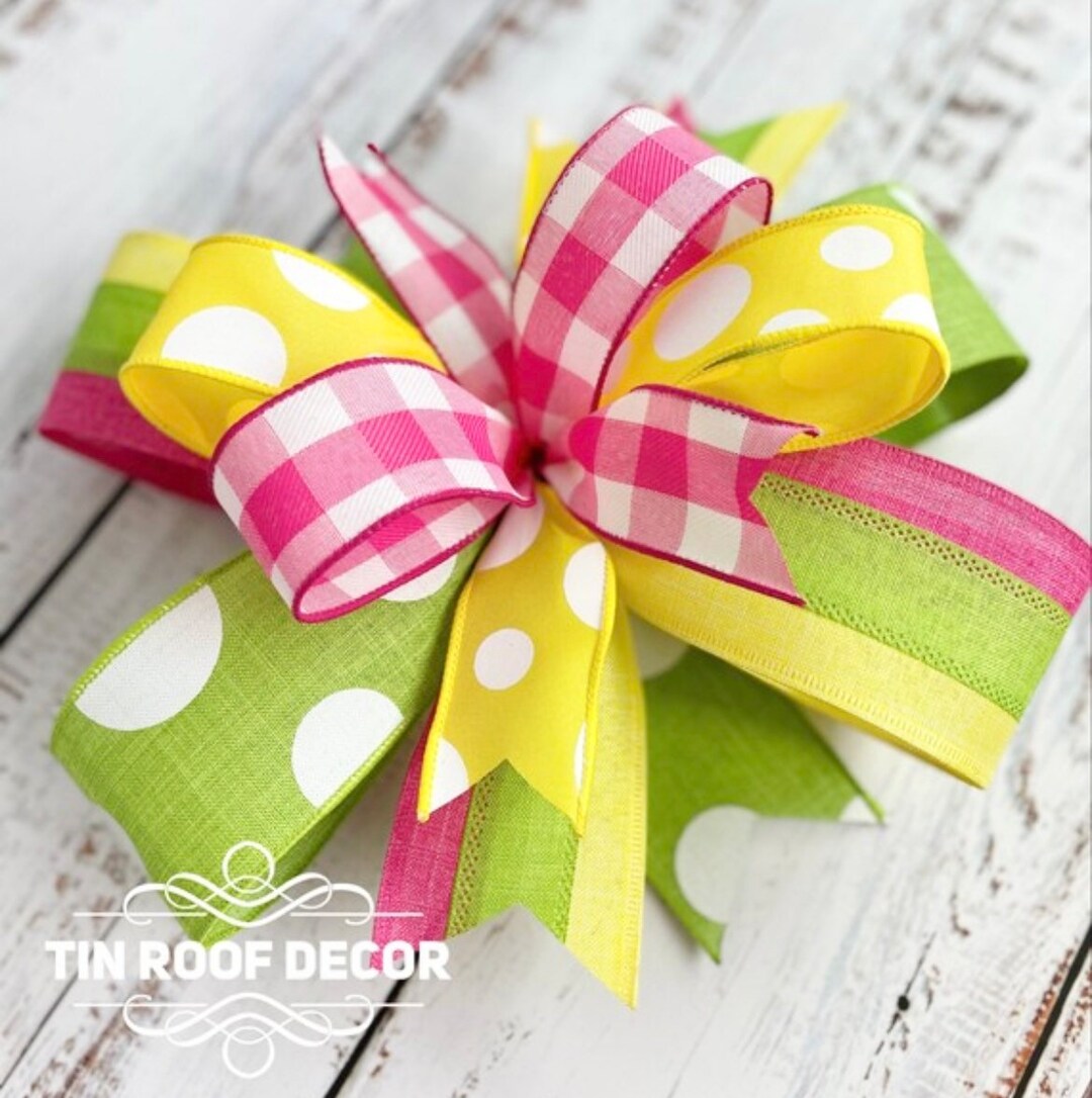 Spring Bow, Spring Wreath Bow, Easter Wreath Bow, Spring Home Decor ...
