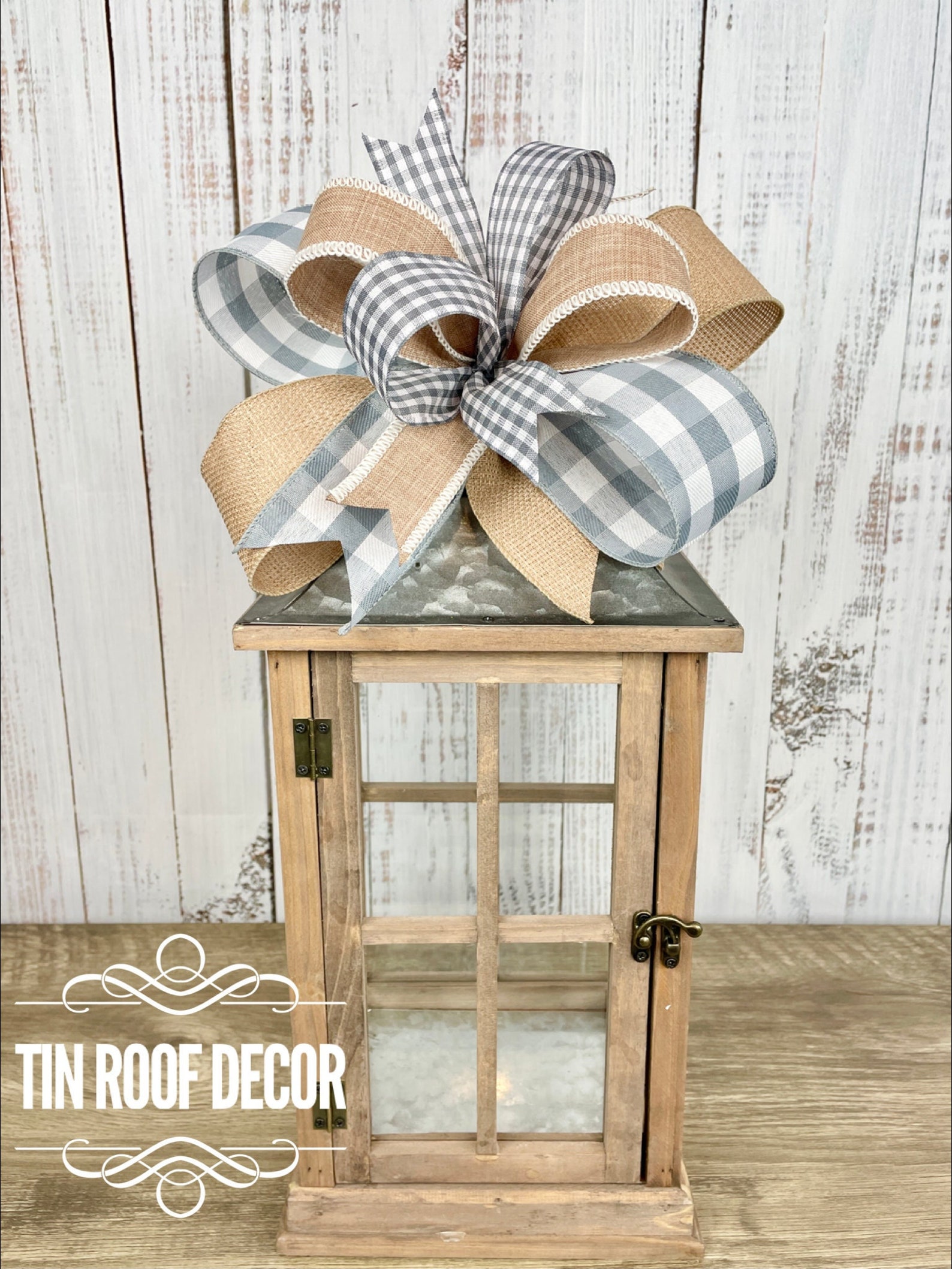 Farmhouse Bow Beige and Gray Bow Bow for Wreath Spring - Etsy