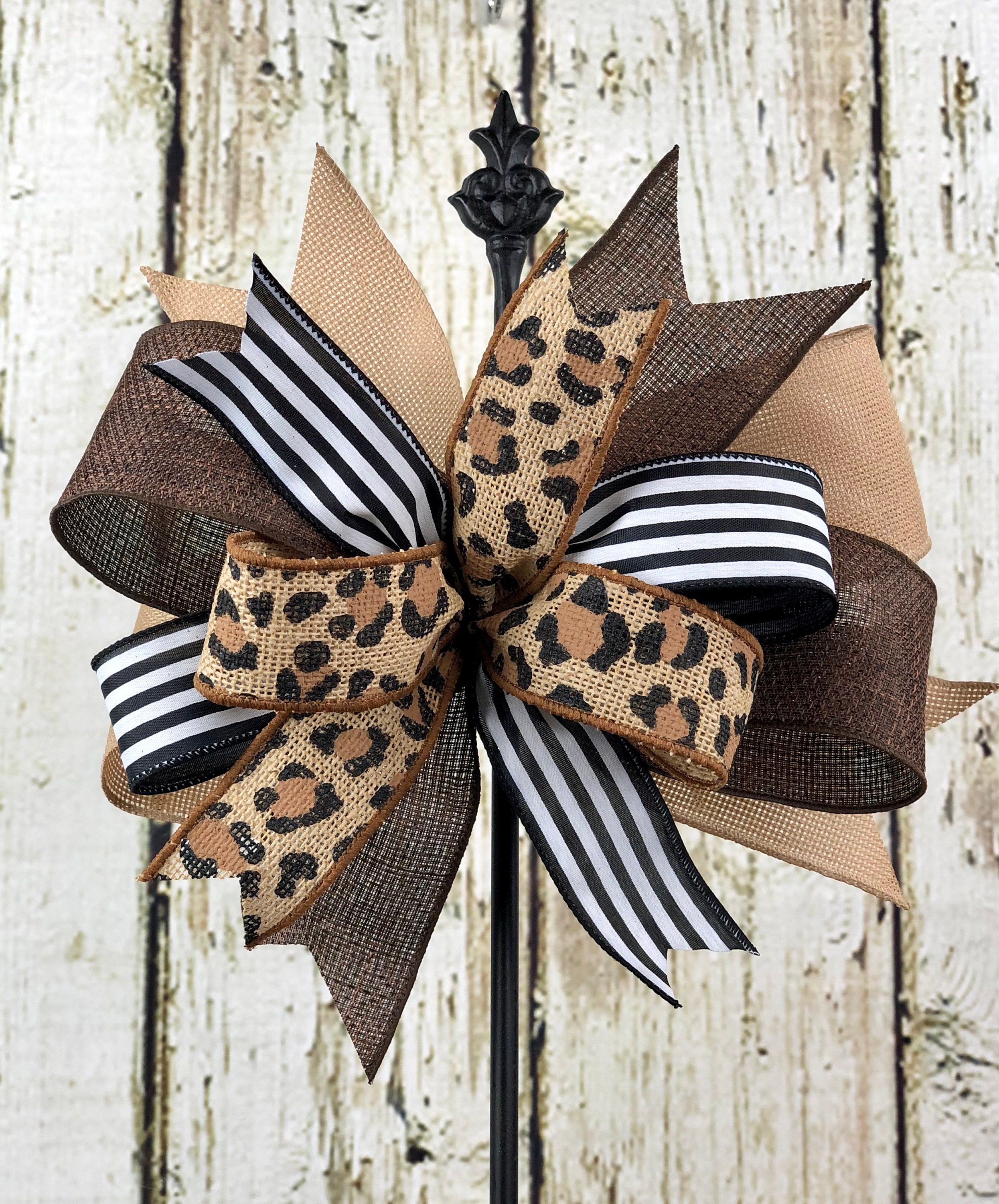 Leopard Bow Leopard Wreath Bow Wreath Embellishment Leopard - Etsy