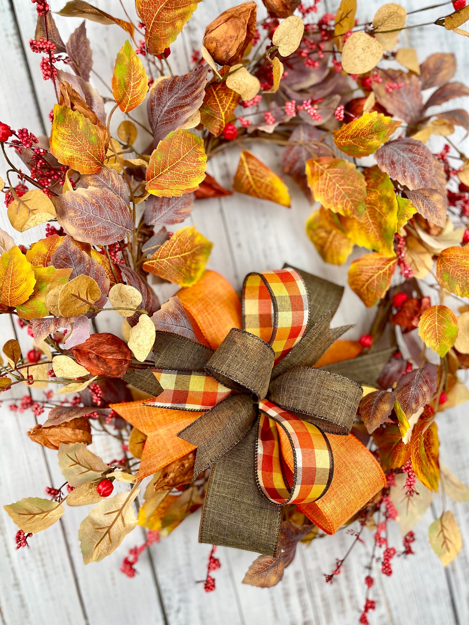 Fall Wreath Bow Fall Lantern Bow Fall Door Hanger Bow - Etsy