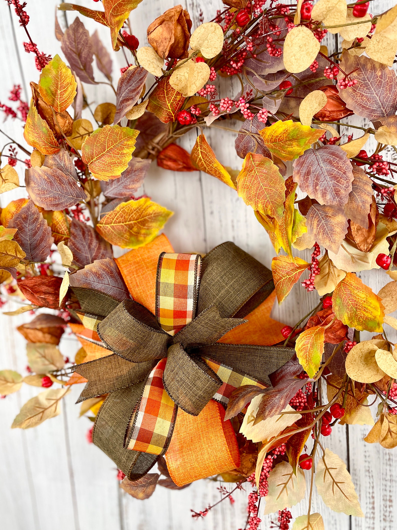 Fall Wreath Bow Fall Lantern Bow Fall Door Hanger Bow - Etsy