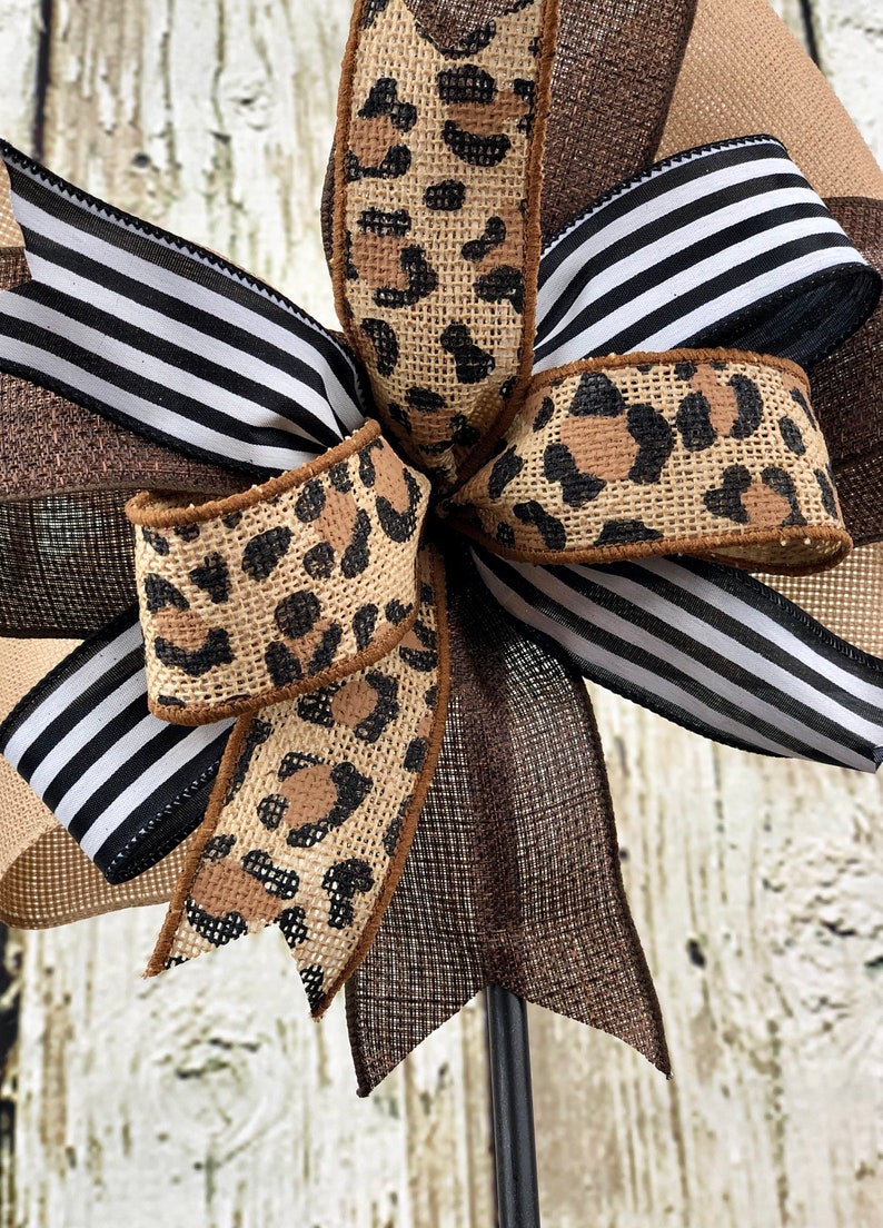 Leopard Bow Leopard Wreath Bow Wreath Embellishment Leopard | Etsy
