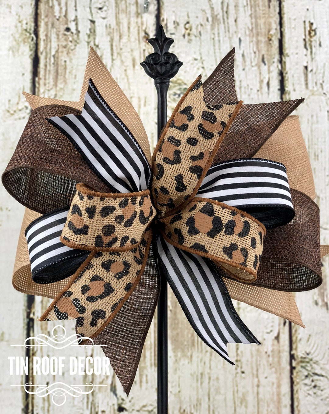 Leopard Bow Leopard Wreath Bow Wreath Embellishment Leopard - Etsy