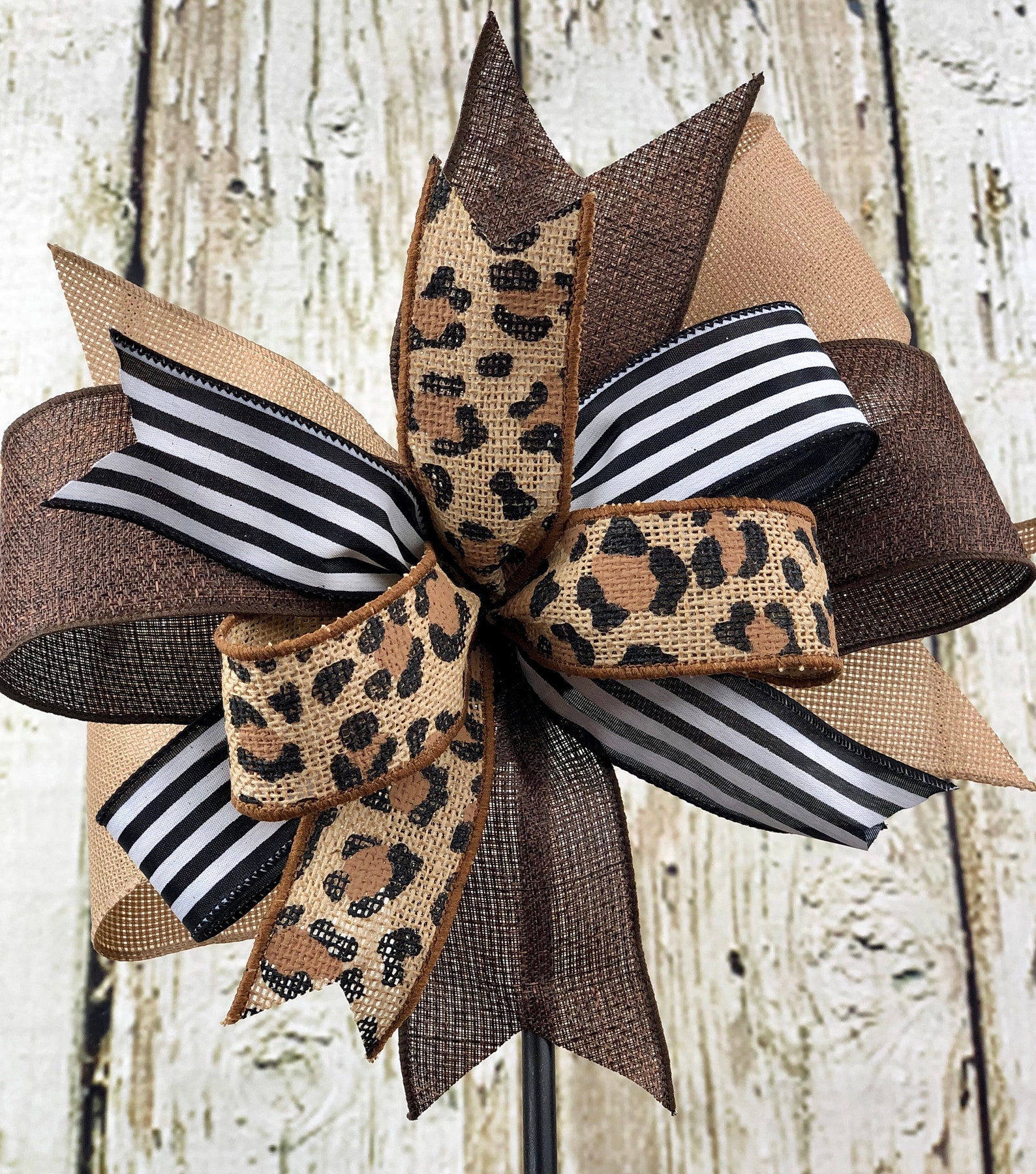 Leopard Bow Leopard Wreath Bow Wreath Embellishment Leopard | Etsy