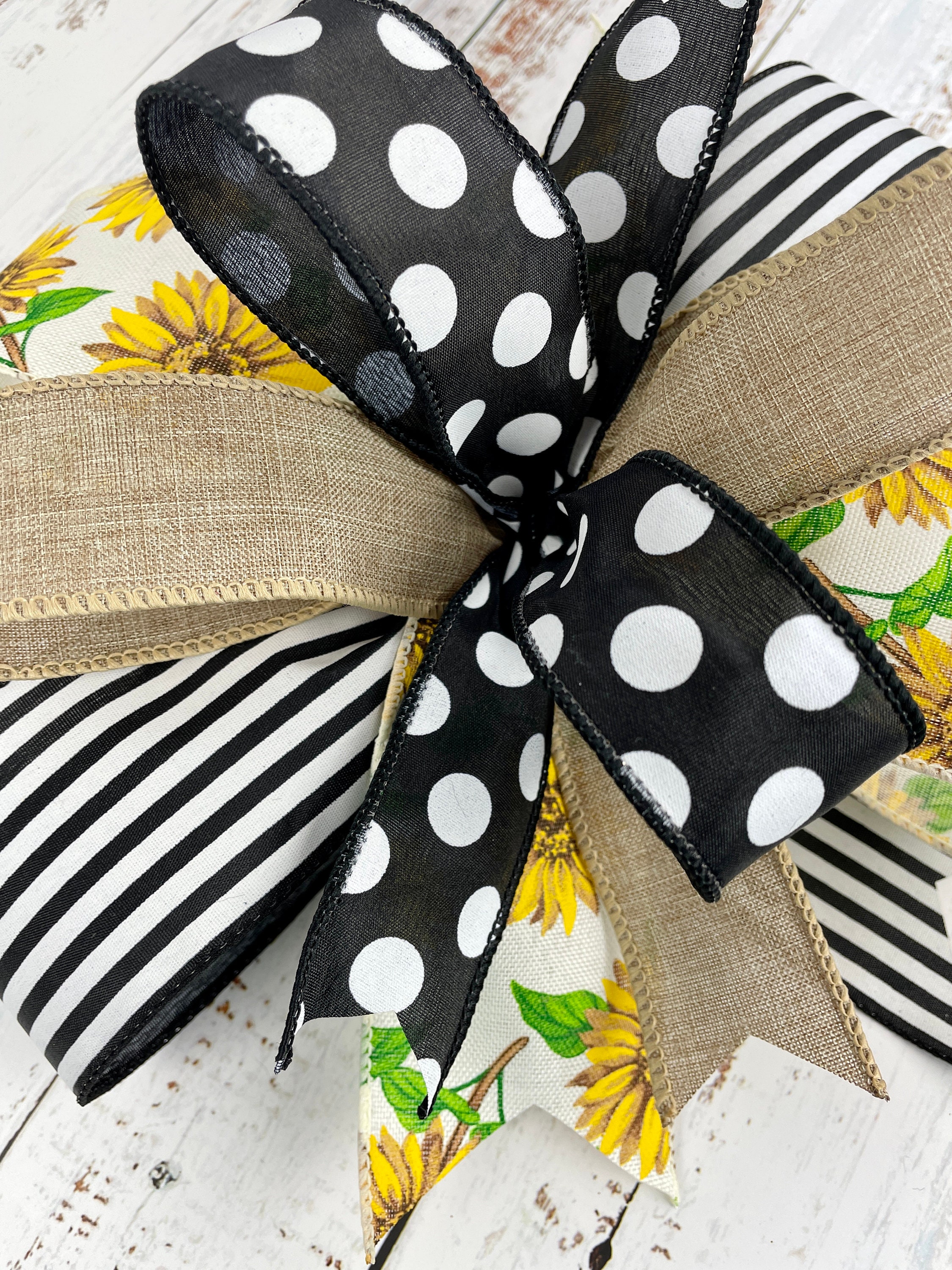 Sunflower Bow Farmhouse Decor Lantern Bow Sunflower Wreath | Etsy