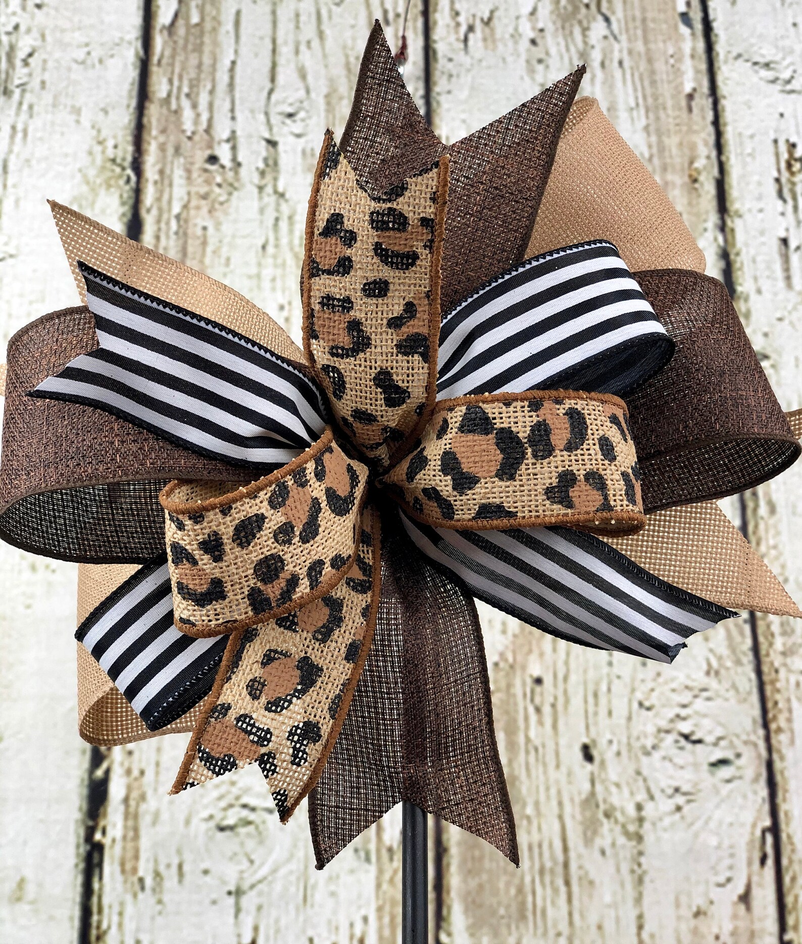 Leopard Bow Leopard Wreath Bow Wreath Embellishment Leopard | Etsy