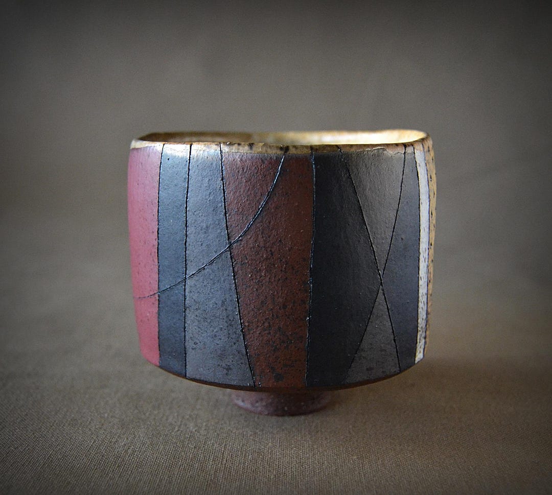 Handmade Stoneware Chawan Tea Bowl: Modern Wabi Sabi Cup - Etsy